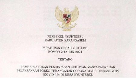 Peraturan Desa Nyuhtebel Nomor 2 Tahun 2021 - JDIH Kabupaten Karangasem